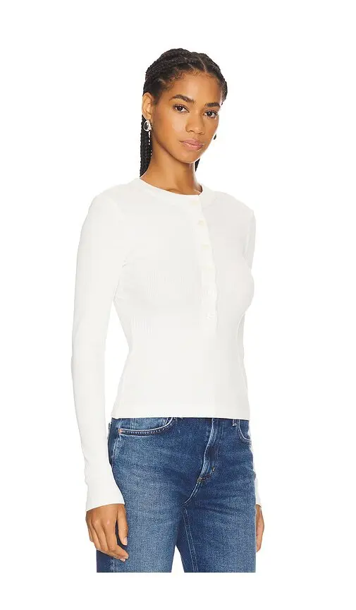 Citizens Of Humanity Varra Henley In White - Pashmina