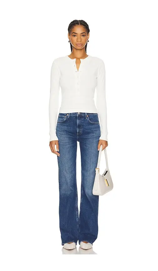 Citizens Of Humanity Varra Henley In White - Pashmina