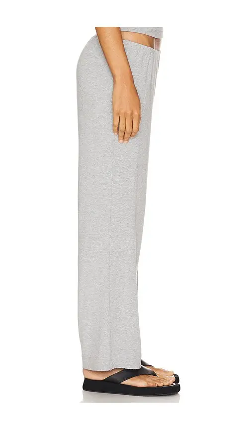 Donni. Baby Rib Scallop Pant - Heather Grey