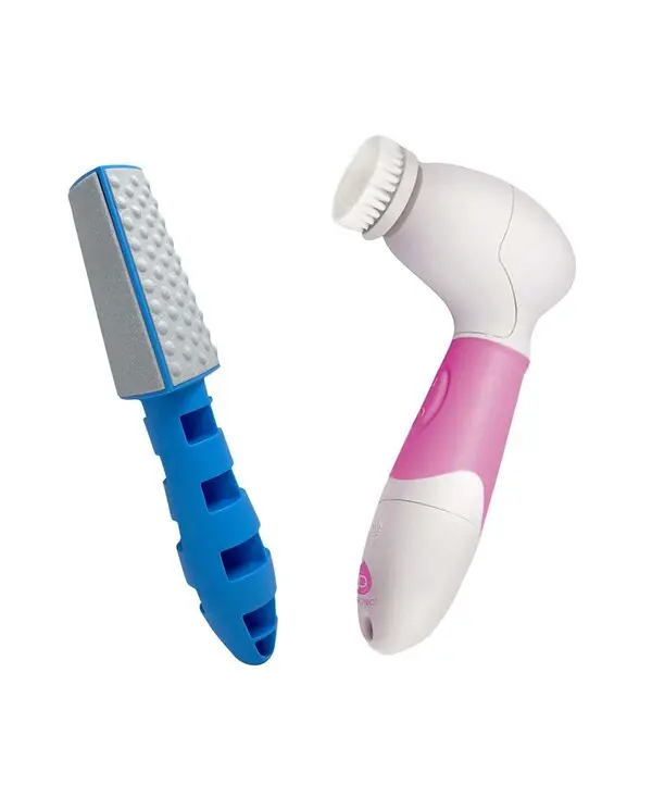 PURSONIC Advanced Facial And Body Cleansing Brush + 3 In 1 Callus Remover Bundle - Blue  Pink