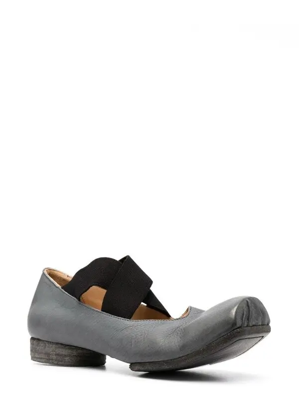 UMA WANG 25mm Leather Ballerina Shoes - Blue