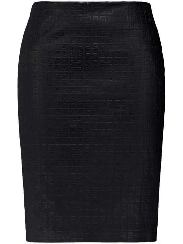 Givenchy 4g Leather Midi Skirt