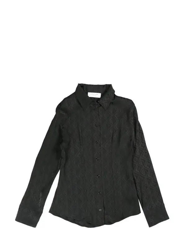 MARINE SERRE Moon Diamant Jacquard Shirt - Black