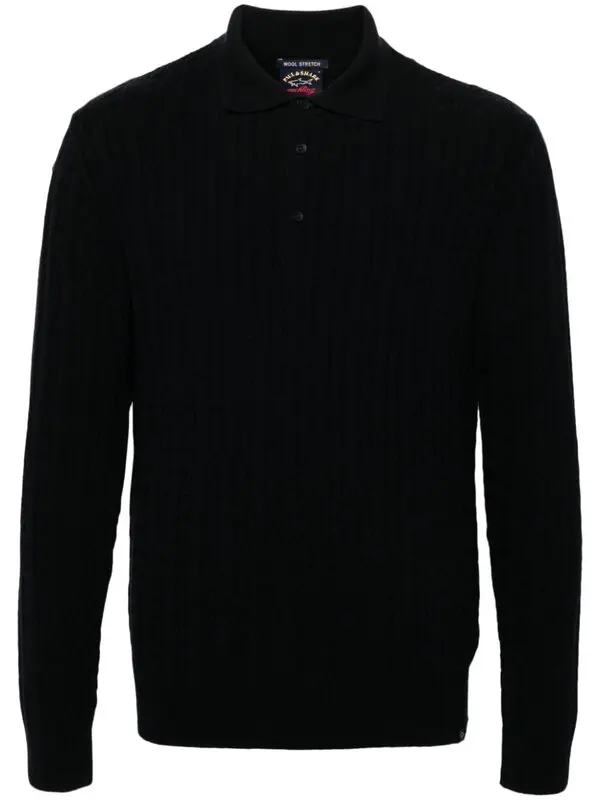 Paul & Shark Cable-knit Polo Shirt
