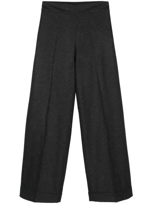 D.exterior High-waisted Palazzo Pants - Grey