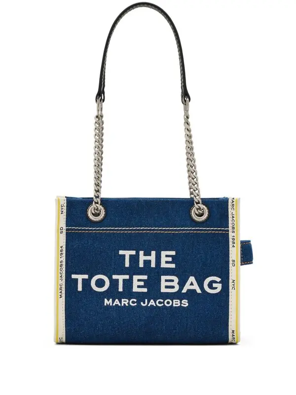 Marc Jacobs Denim Chain Small Tote Bag - Blue