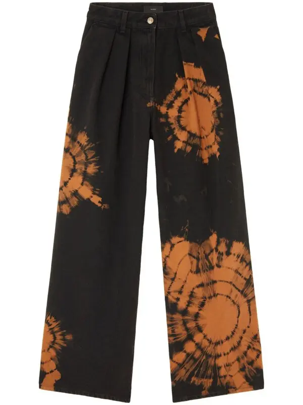 Alanui Abstract-pattern Wide-leg Jeans