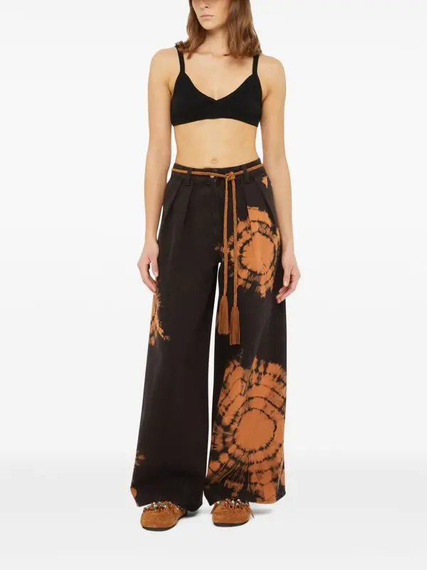 Alanui Abstract-pattern Wide-leg Jeans
