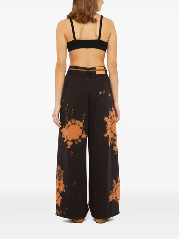 Alanui Abstract-pattern Wide-leg Jeans