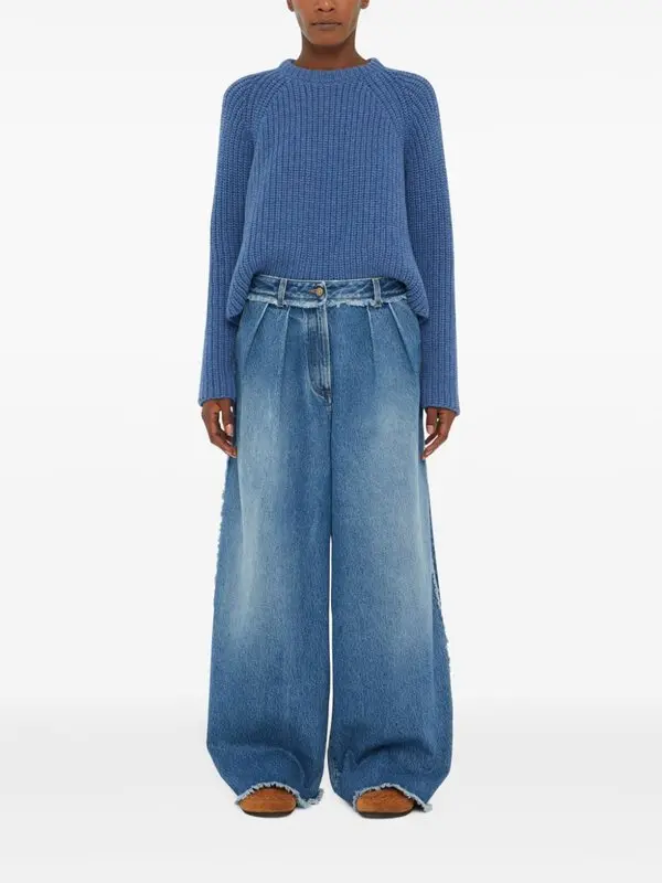 Alanui Fringed Wide Leg Jeans