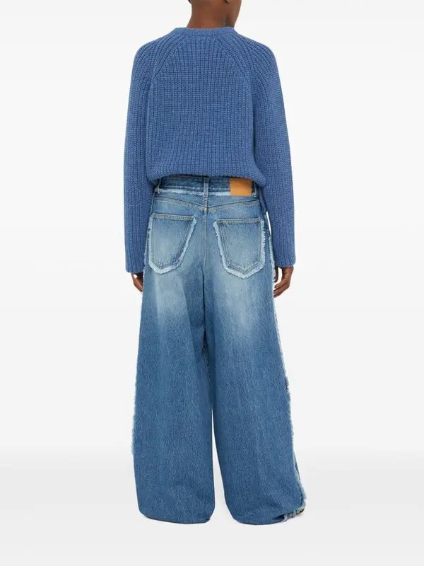 Alanui Fringed Wide Leg Jeans