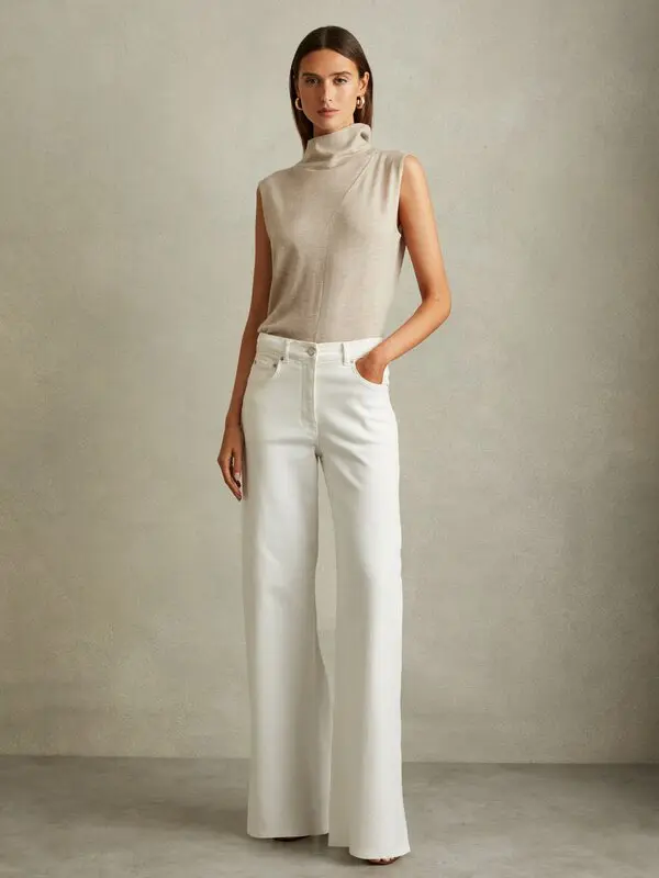 REISS Harper Wool Sleeveless Top