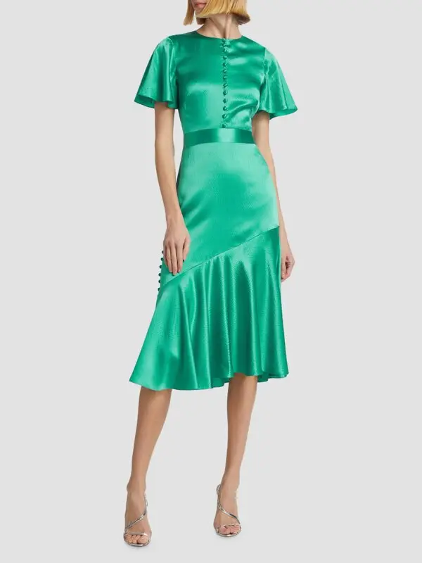Prabal Gurung Victoria Flutter-sleeve Cocktail Dress
