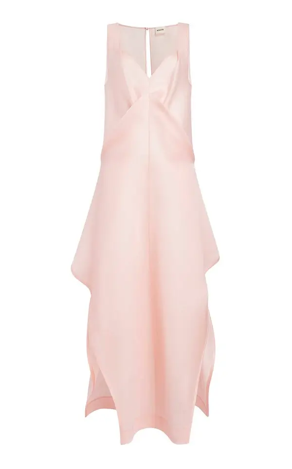 Khaite Kenith Flared Silk Organza Maxi Dress