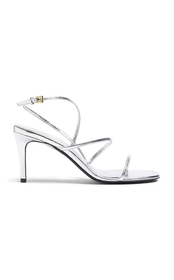 Khaite Loop Metallic Leather Sandals