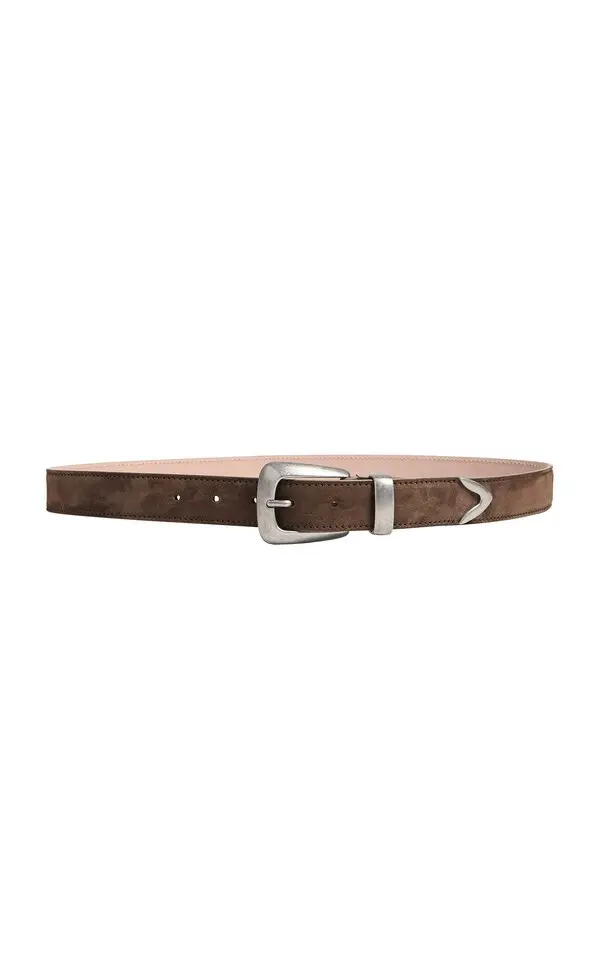 Khaite Benny Suede Belt - Brown