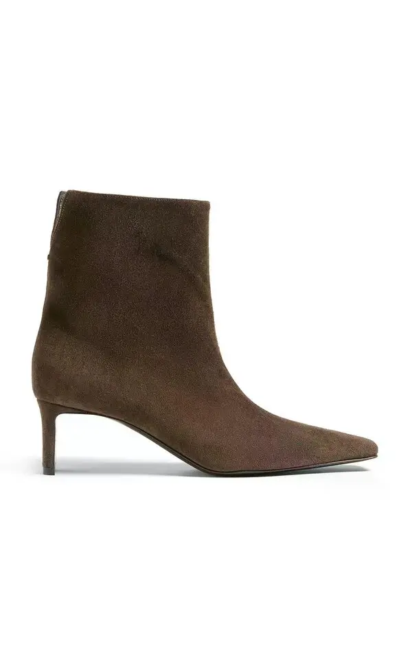 Khaite Ona Suede Ankle Boots - Brown