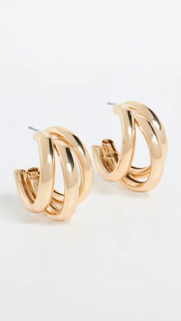 Brinker & Eliza Mini Triple Threat Hoop Earrings