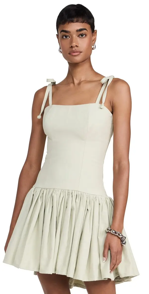 green drop waist mini dress Kennedy Short Sleeve Drop Waist Mini Dress - Green