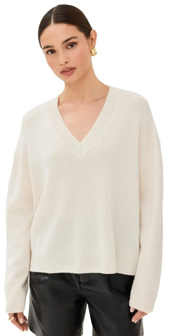 ANINE BING Lee Cashmere Sweater - Ivory