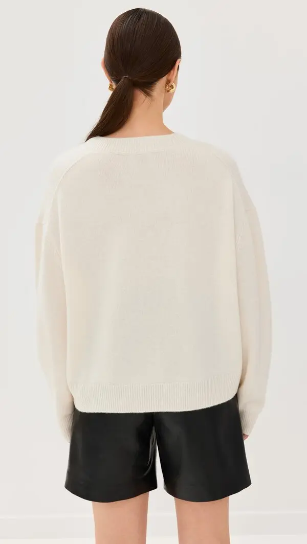 ANINE BING Lee Cashmere Sweater - Ivory