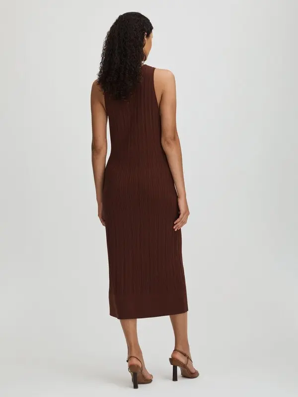 Paige Ribbed Bodycon Midi Dress