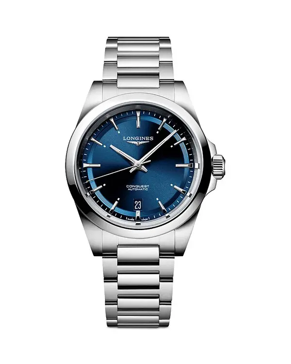 LONGINES Conquest Sunray Watch, 38mm - Blue/silver