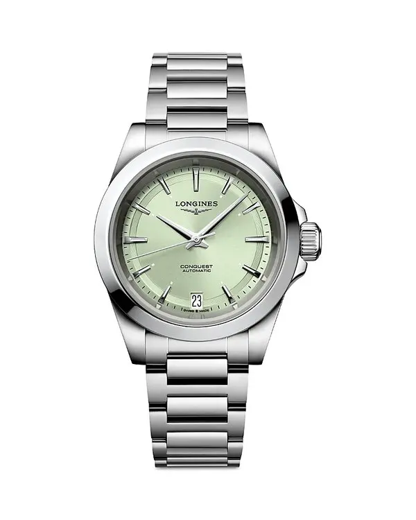 LONGINES Conquest Sunray Green Watch - Green/silver