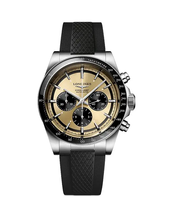 LONGINES Conquest Chronograph 42mm - Gold/black