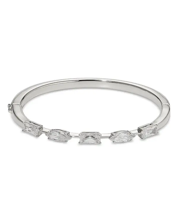 Nadri Rhodium-plated Bangle Bracelet - Silver