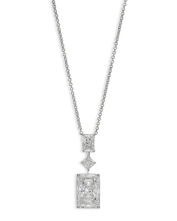 Nadri Rare Jewels Cubic Zirconia Pendant Necklace - Silver
