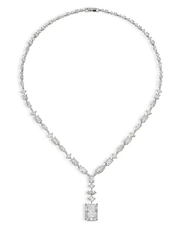 Nadri Cubic Zirconia Statement Necklace - Silver