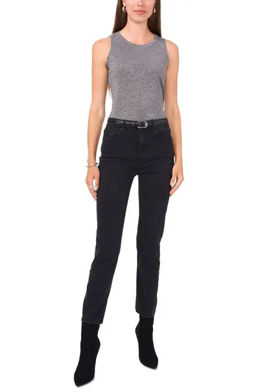 Vince Camuto Metallic Knit Tank - Silver