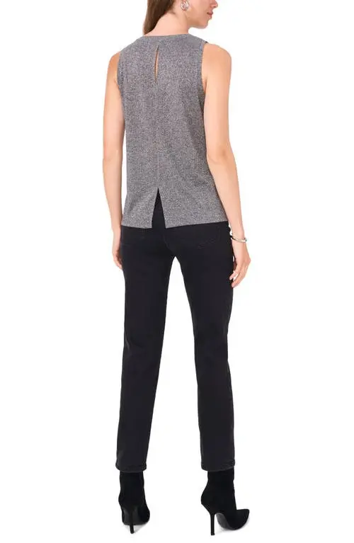 Vince Camuto Metallic Knit Tank - Silver