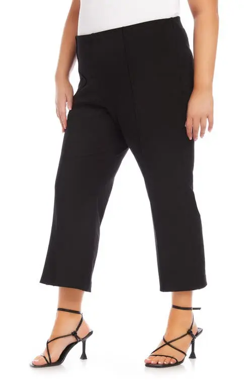 Karen Kane Pintuck Crop Pants - Black
