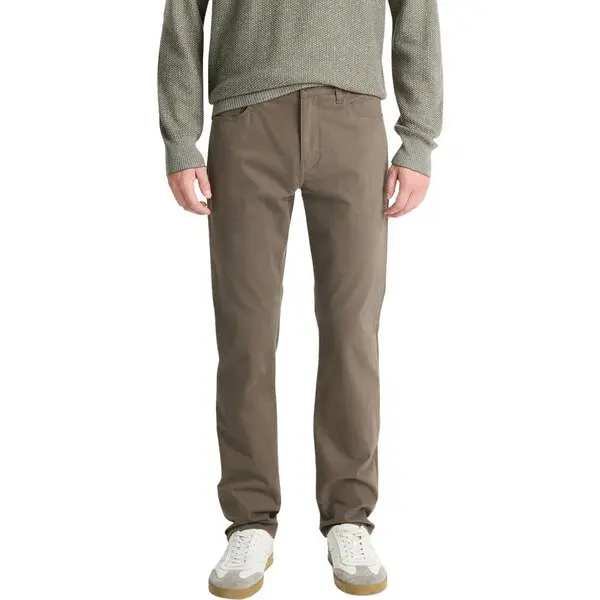 Vince Dylan Slim Fit Peached Stretch Cotton Pants - Frog