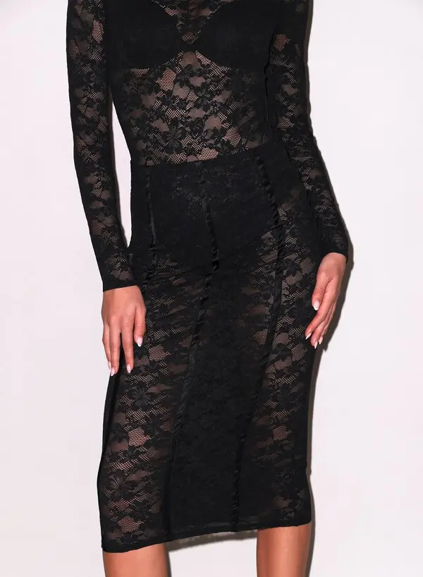 chinese dress ladies Black Cap Sleeve Lace Wiggle Pencil Cocktail Dress  Pretty Kitty Fashion
