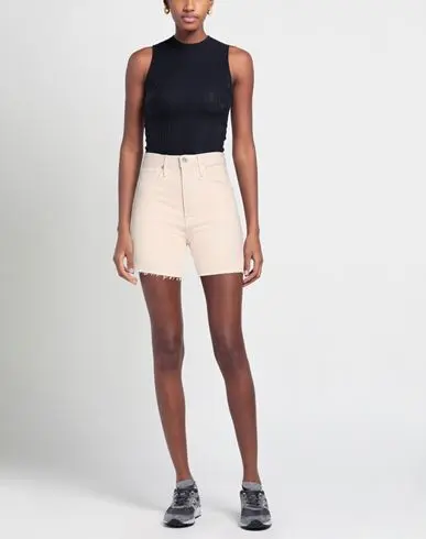 FRAME High Waisted Denim Shorts - Orange