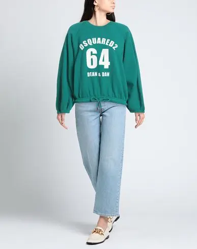 Dsquared2 Cotton Fleece Sweatshirt With Logo - Green