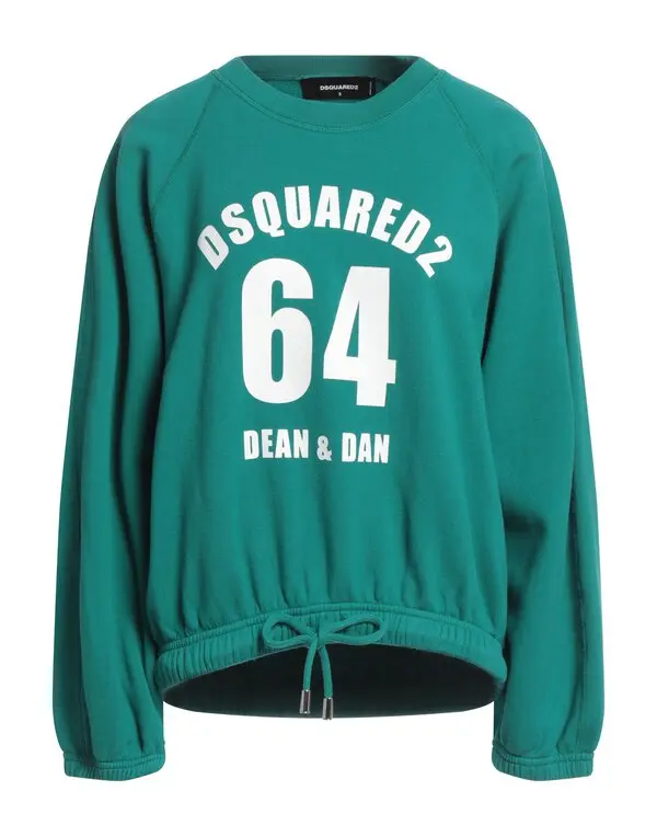 Dsquared2 Cotton Fleece Sweatshirt With Logo - Green