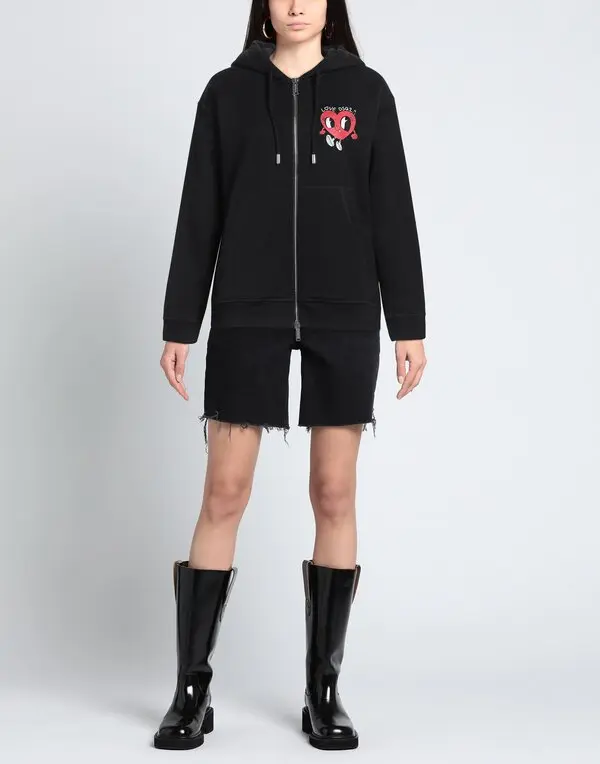 Dsquared2 Cotton Blend Hoodie With Graphic Print - Black