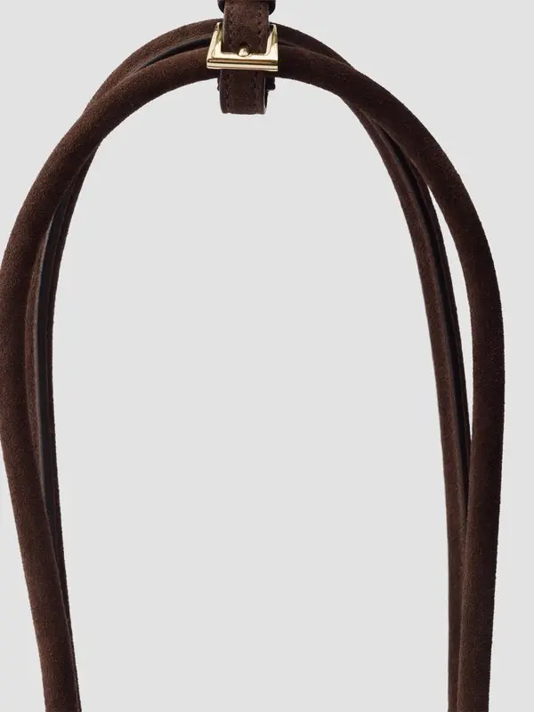 Prada Suede Top Handle Bag - Brown