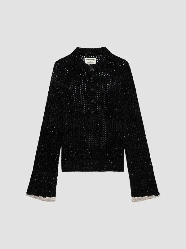 Zadig&Voltaire Halty Weco Cashmere-blend Open-knit Top - Noir