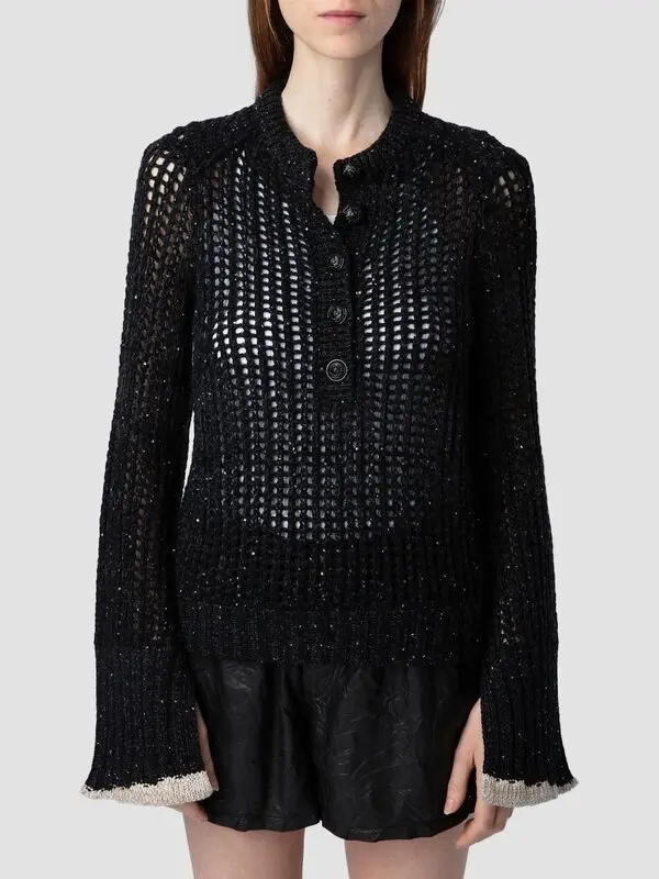 Zadig&Voltaire Halty Weco Cashmere-blend Open-knit Top