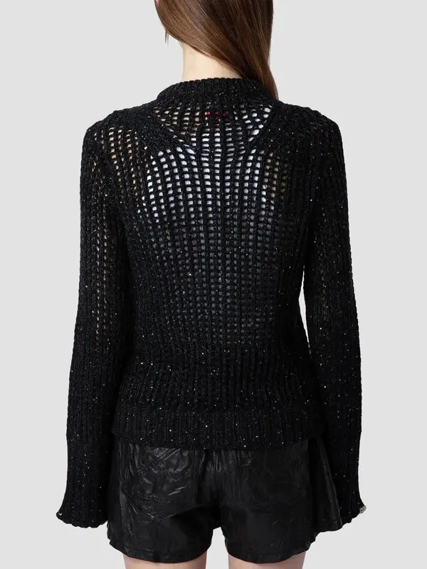 Zadig&Voltaire Halty Weco Cashmere-blend Open-knit Top