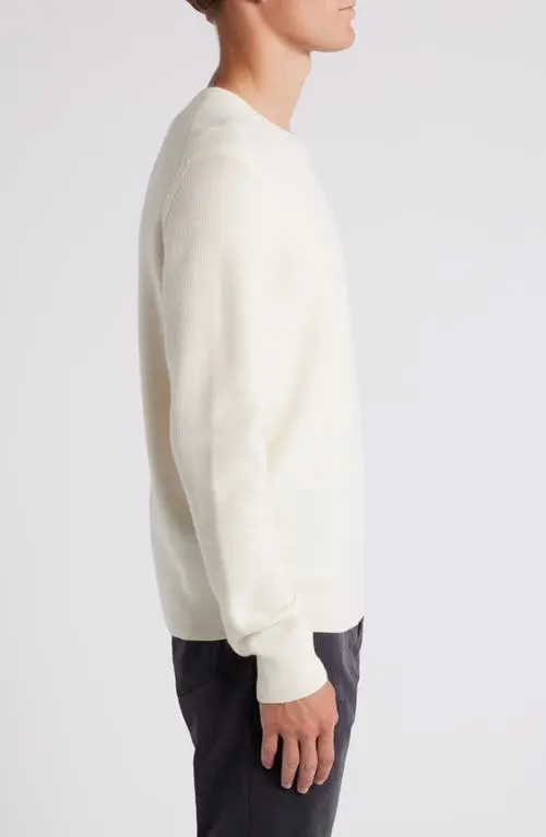 Theory Honeycomb Merino Wool Crewneck Sweater - Winter White - C01