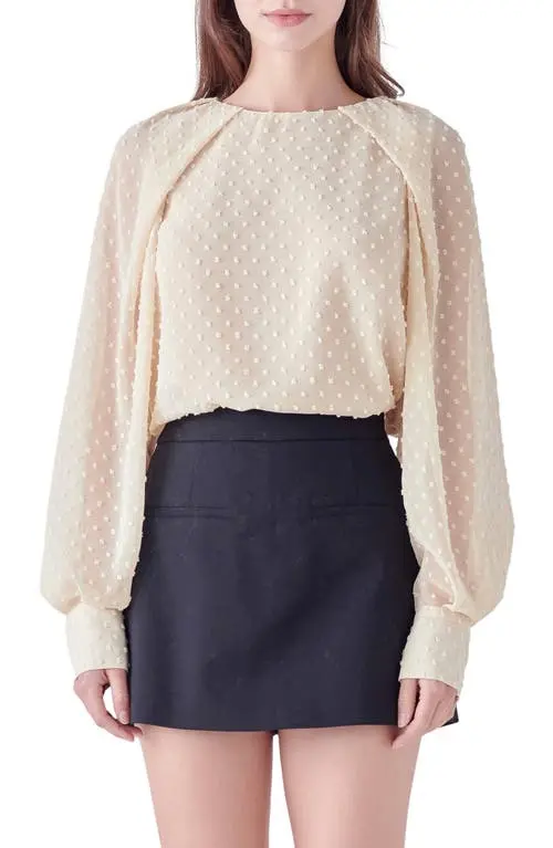 English Factory Swiss Dot Blouse - Cream