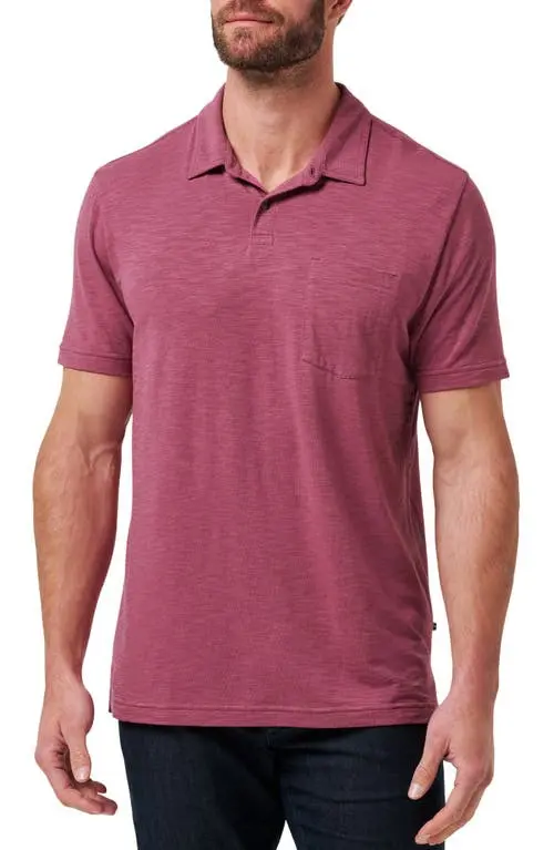 Travis Mathew Cloud Slub Pocket Polo - Damson