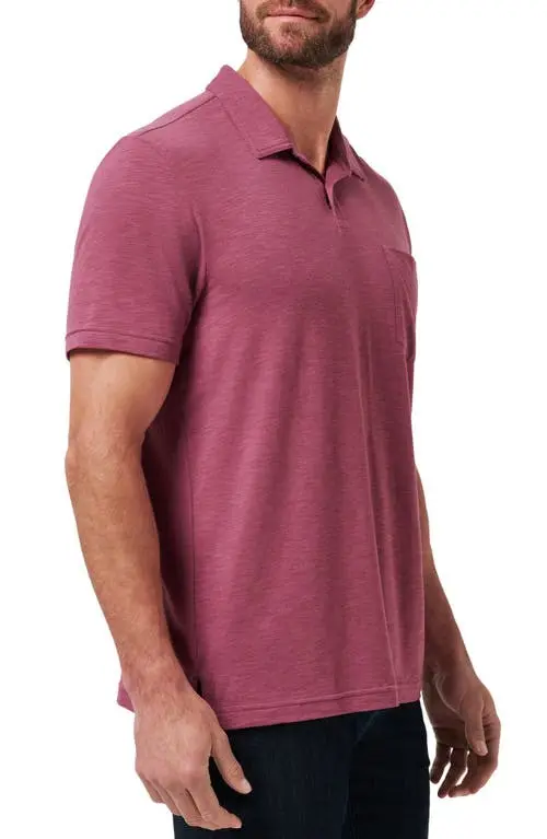 Travis Mathew Cloud Slub Pocket Polo - Damson