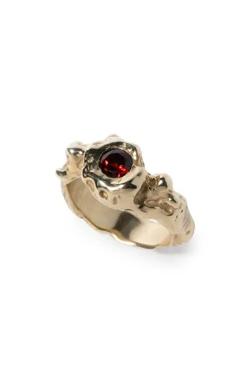 FARIS Spell Garnet Ring - Gold